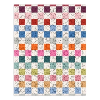 Daily Regina Designs Checkered Retro Colorful Puzzle - Bed Bath ...