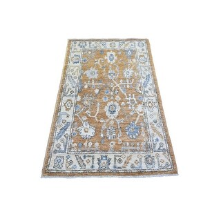 Shahbanu Rugs Maple Syrup Brown, Afghan Oushak with Soft Color Natural ...