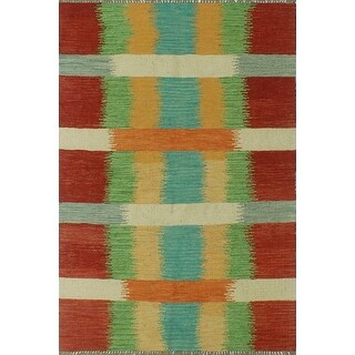 Winchester Kilim Wacuman Red/Green Rug - 3'6" x 5'0" - Bed Bath ...