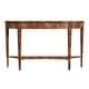 Astor 54"W Burl Wood Demilune Console Table - Bed Bath & Beyond - 37361824