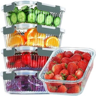 5 Packs 36 oz Glass Food Storage Containers - Bed Bath & Beyond - 39099403