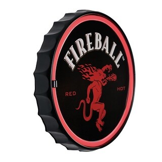 Licensed Fireball Bottle Cap Shaped Neon LED Rope Wall Sign (12.5 ...
