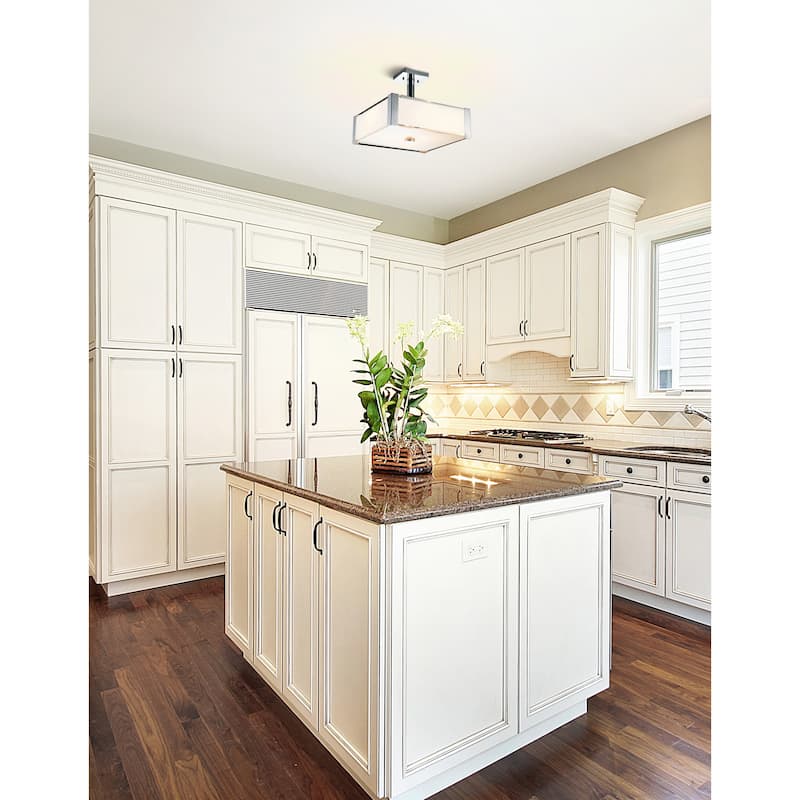 Lucie 4 Light Drum Shade Chandelier With Chrome Finish - Bed Bath ...