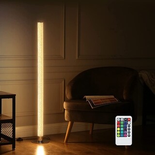 48" LED Corner Floor Lamp, RGBW Color Changing Lamps with Remote ...