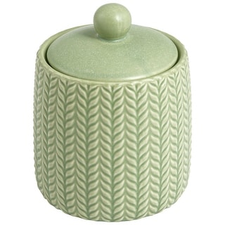 Dashi Ceramic Cotton Ball Jar - Green - Cotton Ball Jar - Bed Bath ...