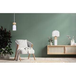 CALEB 1 Light Table Lamp, White Finish - On Sale - Bed Bath & Beyond ...
