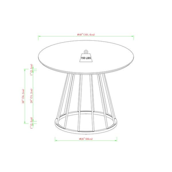 Middlebrook 40-inch Contemporary Round Dining Table - Bed Bath & Beyond ...