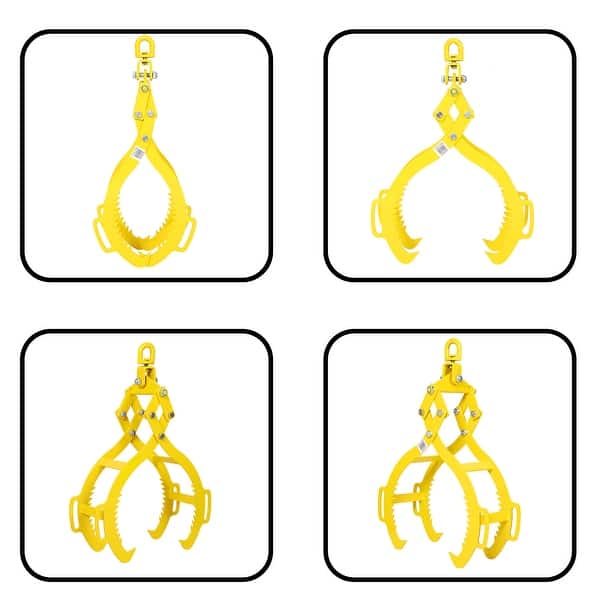 Heavy Duty Solid Steel 4 Claw Timber Log Lifting Logging Tongs Grabber ...