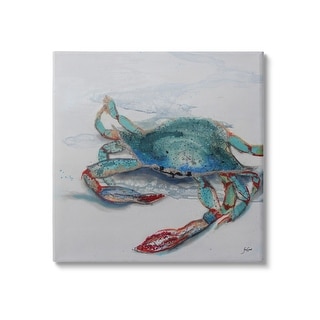Stupell Blue Crab Abstract Patterns Canvas Wall Art Design by Stacy ...
