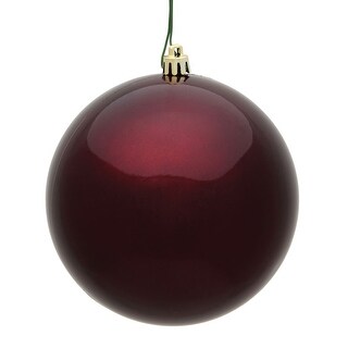 Vickerman 6" Burgundy Candy Ball Ornament, 4 per Bag - Bed Bath ...