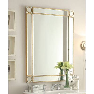 Keene 28 x 38-in. Rectangular Gold Leaf Wall Mirror - 28 x 38 ...