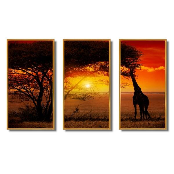 sunset giraffe