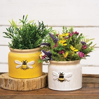 Ceramic Bee Crock 2 Asstd. - 4” high and 4.5” in diameter. - Bed Bath ...