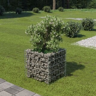 Gabion Raised Bed Galvanized Steel 19.7"x19.7"x19.7" - Bed Bath ...