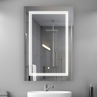 AQUADOM Soho LED Mirror for Bathroom with Defogger, Backlit and Front ...