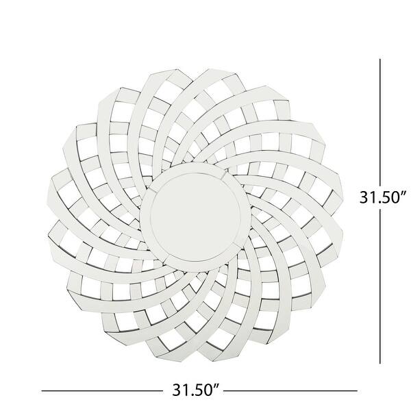 MDF Flower Wall Silver Wall Mirror - Bed Bath & Beyond - 41312978