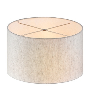 Artiva 17" x 17" x 10"H Lampshade with Hardback Spider Fitter, TAN ...