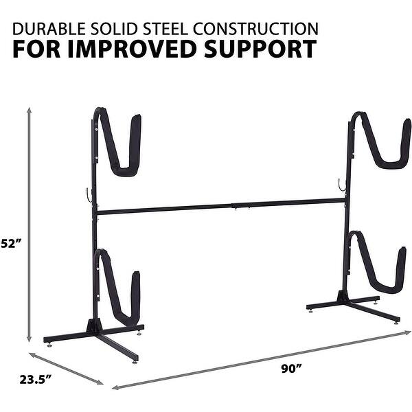 RaxGo Freestanding Kayak Storage Rack with Paddles - 2 Kayak - Bed Bath ...