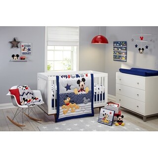 Disney Mickey Mouse Let's Go Mickey 4 Piece Crib Set - Bed Bath ...