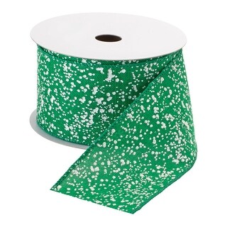 Green and White Speckle Wired Ribbon (Set of 3) - Bed Bath & Beyond ...
