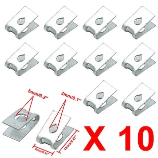 10cs U-Type Metal Screw Fastener Splash Guard Retainer Rivets Clips ...