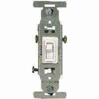 Cooper Wiring 5221-7W-BU Single Pole Copal Switch, 15A, White - Bed ...