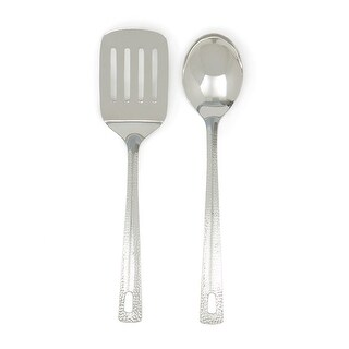 Home Basics 2 Pieces Stainless Steel Serving Tool Set - Silver - Bed ...