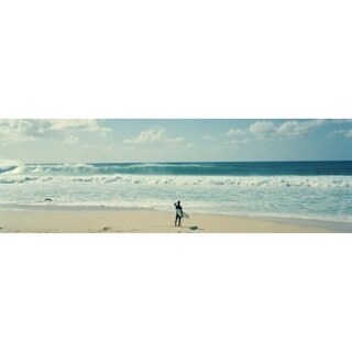 Surfer Standing On The Beach North Shore Oahu Hawaii Usa Poster Print ...