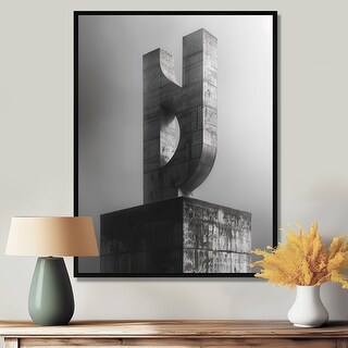 Designart "Monochrome Grey Architectural Artistry Monument Photo III ...
