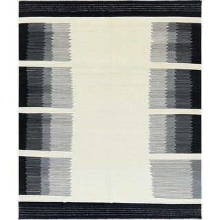 Shahbanu Rugs Hand Woven Avant-Garde Design With Open Field Flat Weave ...