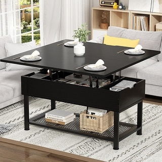 Lift Top Coffee Table, Multi-Function Coffee Table Converts to Dining ...