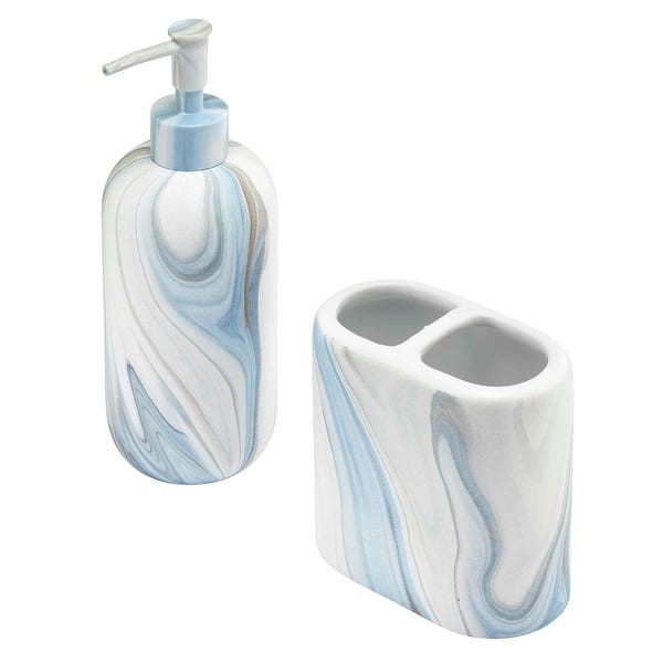 Avanti Waves 2 Pc Bath Accessory Set - Bed Bath & Beyond - 40042989