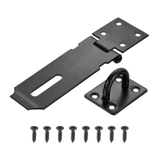 4 Inch Padlock Latch, Stainless Steel Barn Door Security Hasp Lock ...