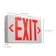 Red LED Exit Sign 90min Ni-Cad backup 120/277V Single/Dual Face - White ...