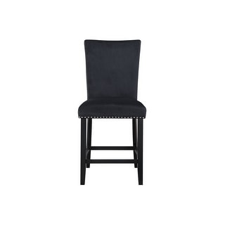 Global Furniture USA D04 Black Velvet Bar Stool - Bed Bath & Beyond ...