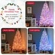 7 Feet Flocked Artificial Christmas Tree with 500 LED Lights and 1200 ...