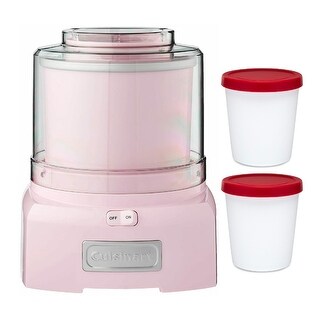 Cuisinart Automatic Frozen Yogurt-Ice Cream & Sorbet Maker Pink Bundle ...