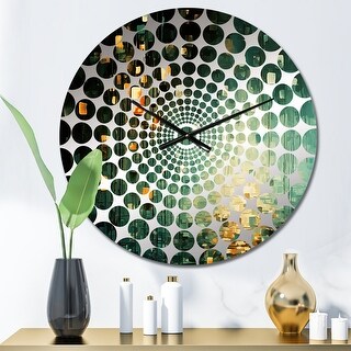 Designart "Ambitions of Dreams Retro Gold And Teal III" Abstract ...