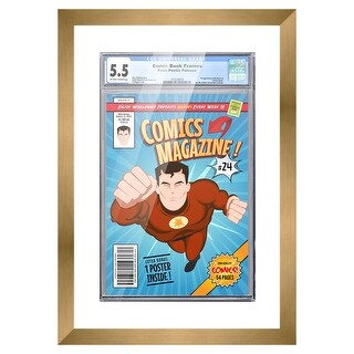Comic Book Frame Wall Display with Mat for 1 CGC, CBCS OR PGX Graded ...