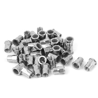 M10 x 21mm Half Hex Body Flat Head Rivet Nut Rivnut Insert Nutsert 50 ...