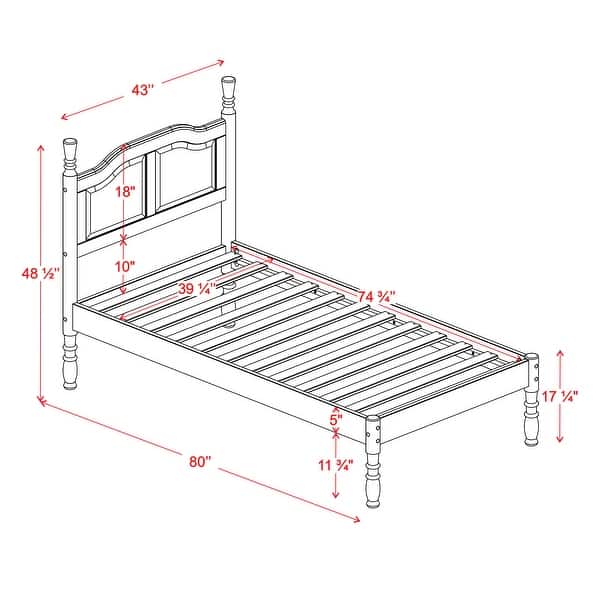 100% Solid Wood Kyle Platform Bed by Palace Imports - Bed Bath & Beyond ...
