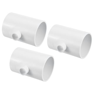 2 1/2" x 1/2" 3 Way Tee Pipe Fittings UPVC, 3 Pack Joint Coupling Pipe ...