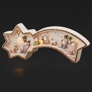 12.75" LED Lighted Nativity Shooting Star Christmas Tabletop Decoration ...