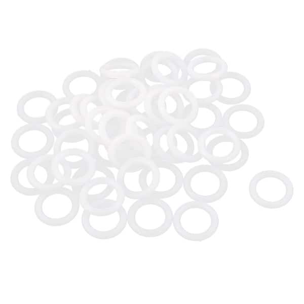 10.6mm Inner Dia Plastic Roman Blind Window Curtain Rings White 50pcs ...