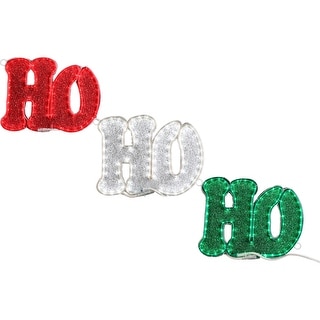 Christmas 1 ft. HoHoHo LED Tape Light Holiday Greeting Sign - Bed Bath ...
