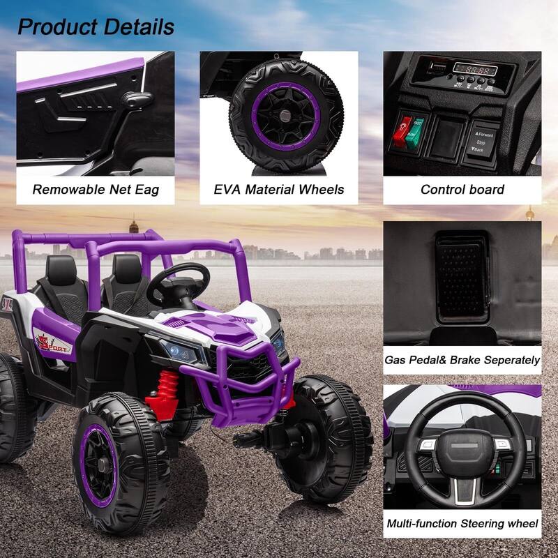 24V Kids UTV Ride on Car 2 Seater 4 Wheeler Off-road Quad - On Sale ...