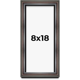 8x18 Shadow Box Frame Brown Cherry | 2.625 Inches Deep Pine Wood - Bed ...