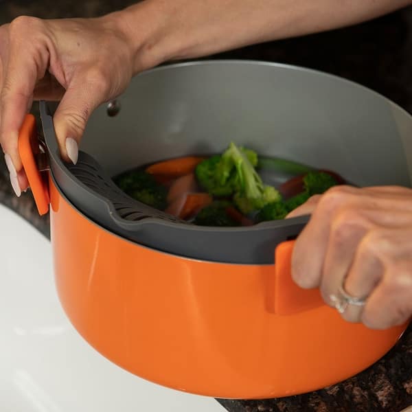 MasterChef MC3005 10 Pieces Champions Pasta, Soup & Stew Pot Set Orange ...