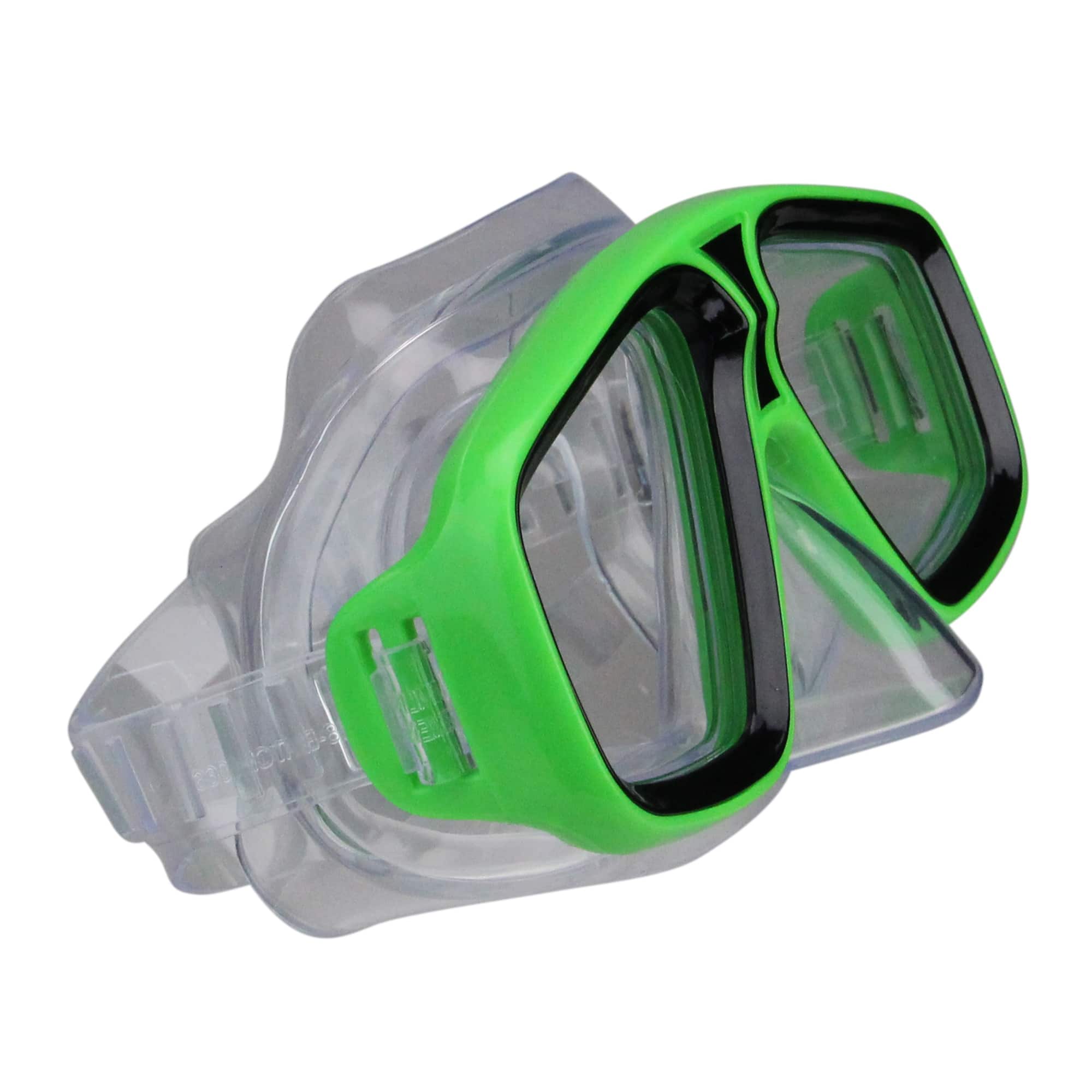 6.25" Lime Green and Clear Laguna Recreational Swim Mask With Nose ...