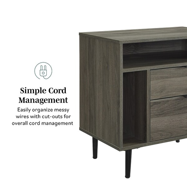 Middlebrook 25 inch Modern 2 Drawer Storage Nightstand